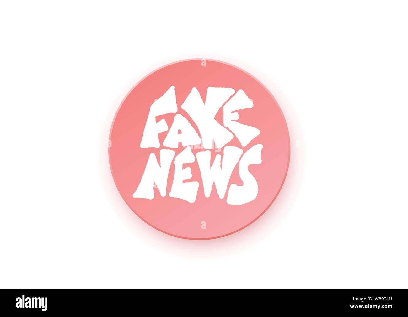 Fake news badge. Banner design template with stylized phrase. Vector ...
