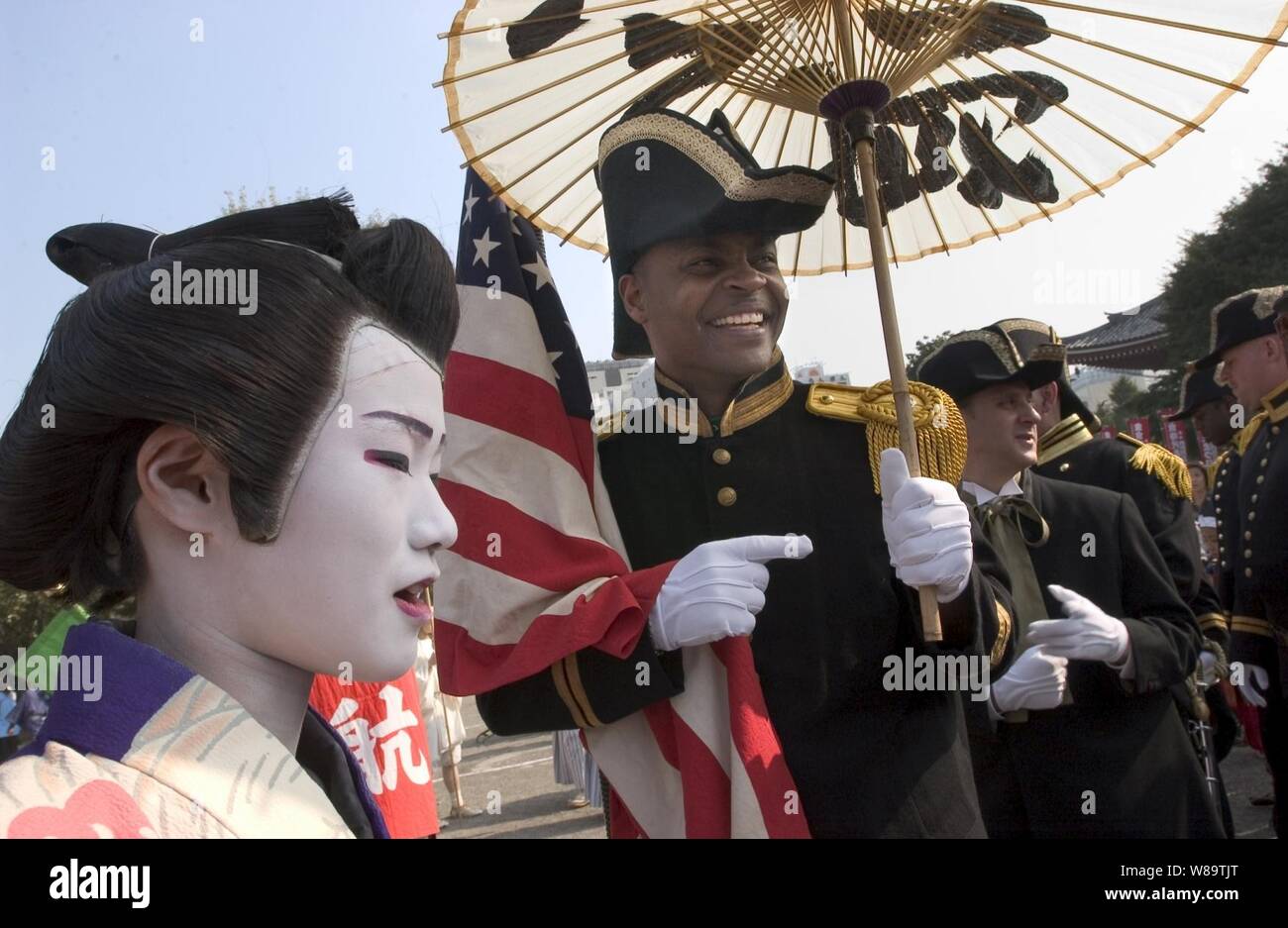 U.S. Navy Petty Officer 1st Class Marcus Watkins, dressed as one of ...