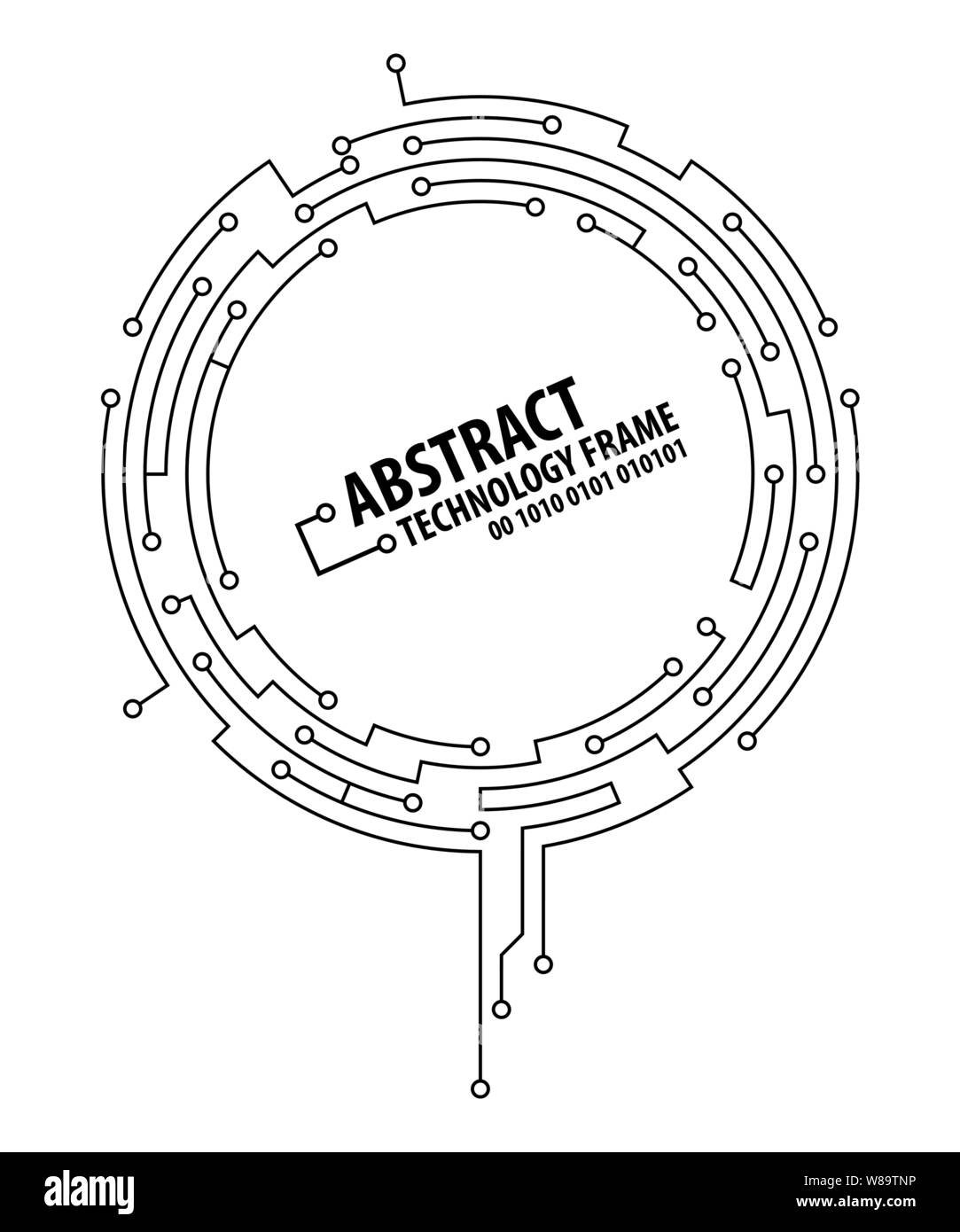 Abstract technology round frame Stock Vector Image & Art - Alamy