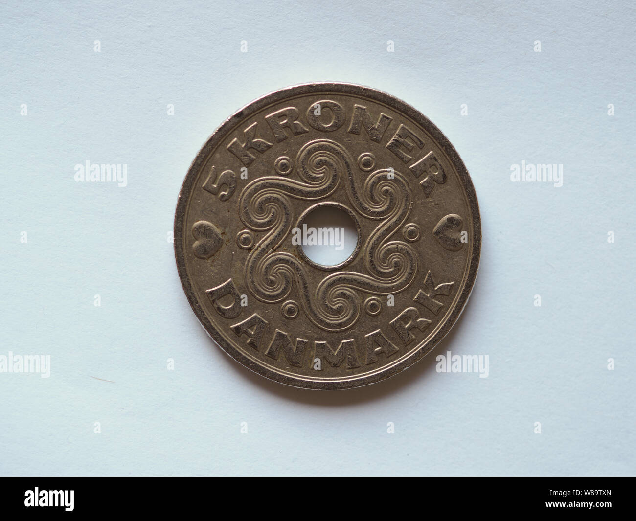 5 Krone coin money (DKK), currency of Denmark Stock Photo - Alamy