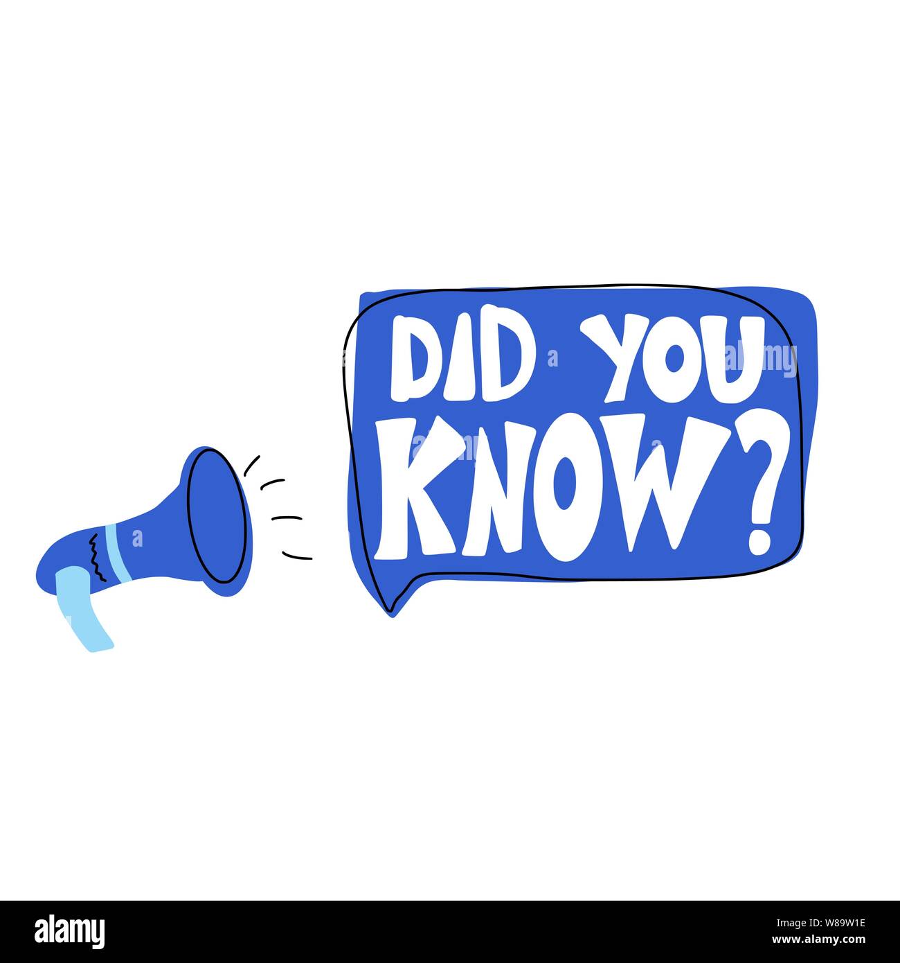 Do you know quote with speech bubbles and megaphone. Vector stylized ...