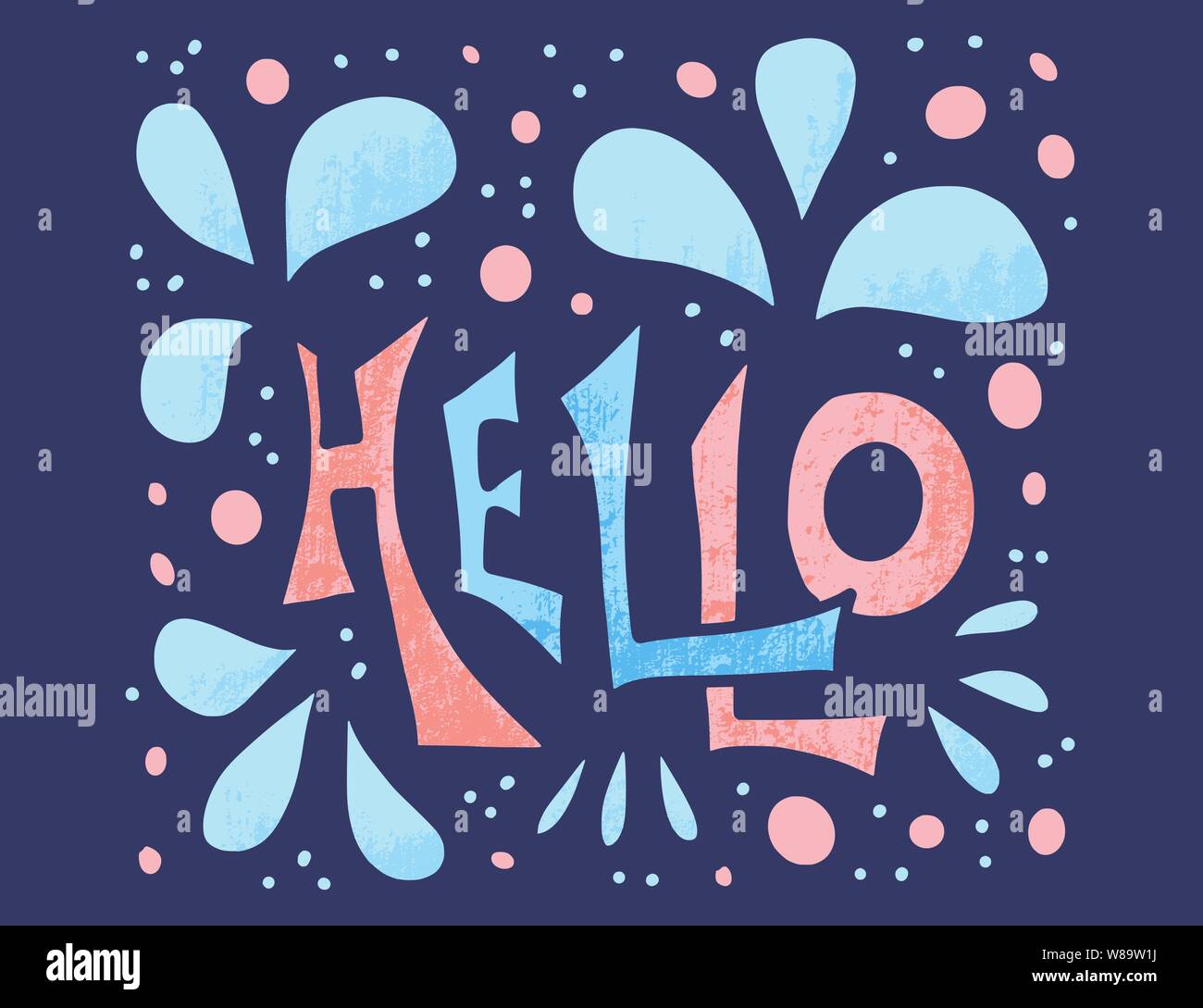 Hello poster. Poster template. Vector text illustration Stock Vector ...