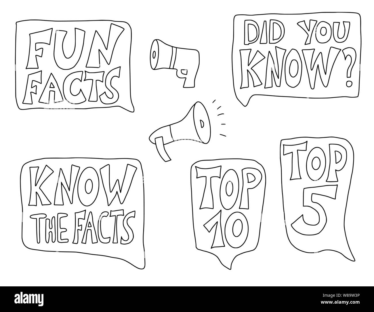 Do you know, Fun facts, Top 10 and other quotes with speech bubbles and ...