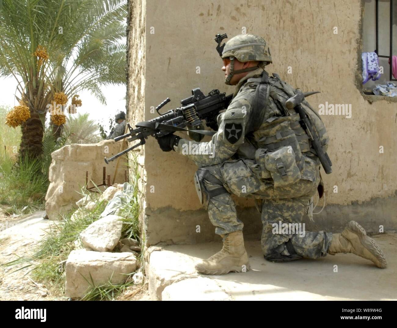 A U.S. Army soldier from Charlie Company, 4th Battalion, 9th Infantry ...