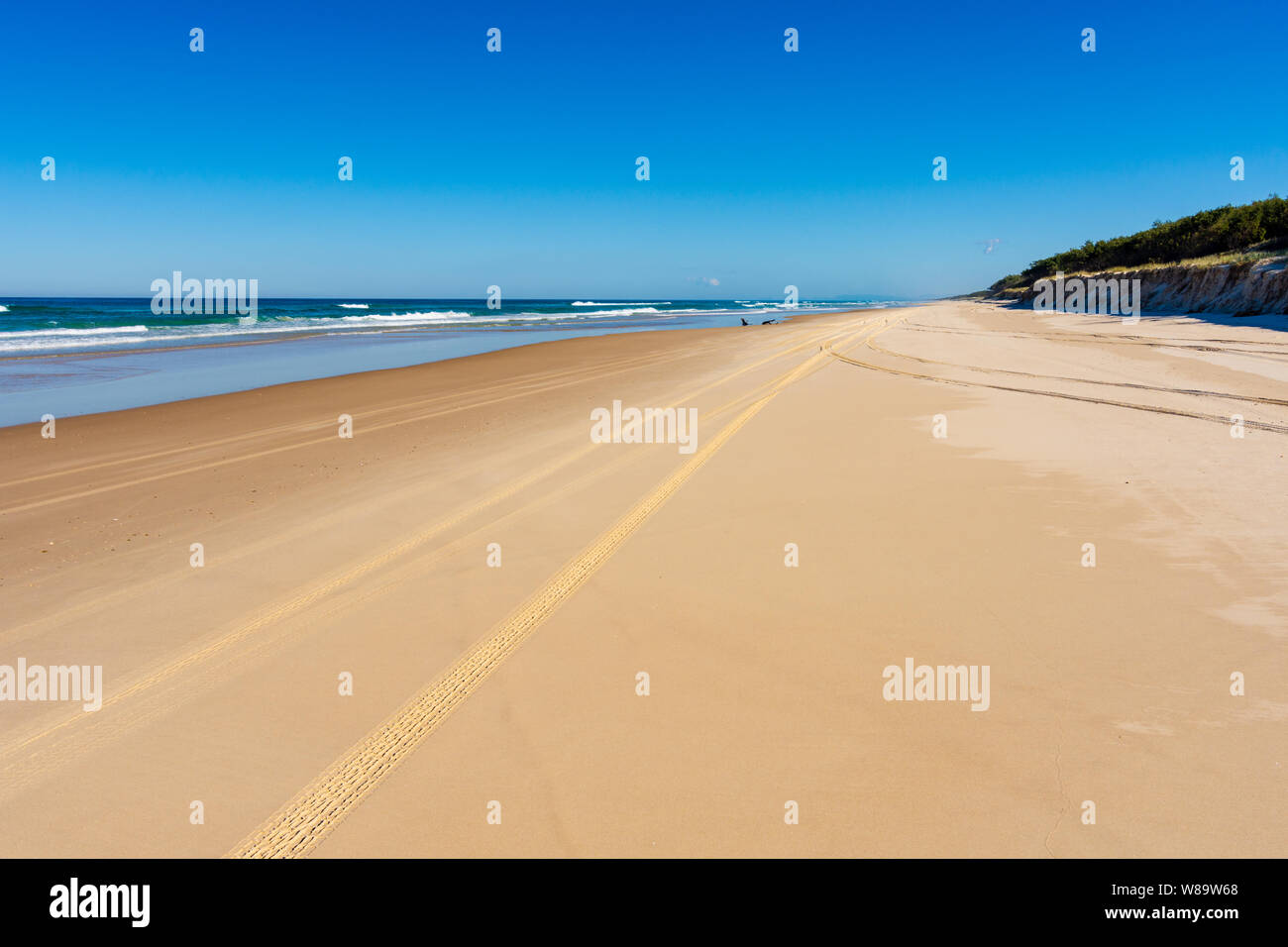 Tyre Tracks on the Beach Stock Photo - Alamy