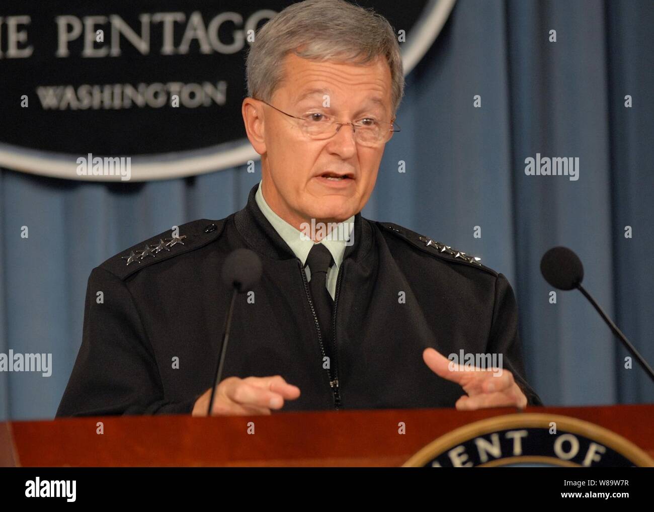 Commander of European Command Gen. Bantz Craddock responds to a ...