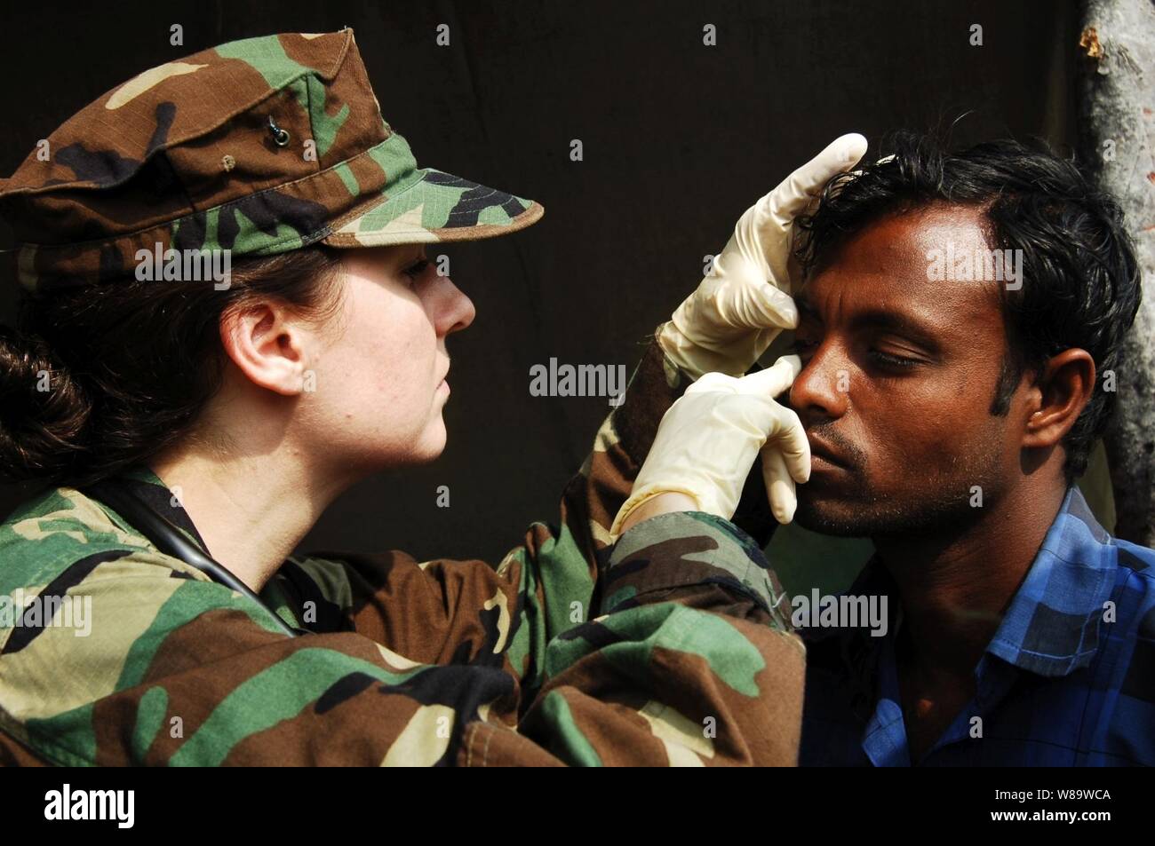 U.S. Navy Lt. Brianna Rupp, a medical officer aboard the USS Tarawa ...