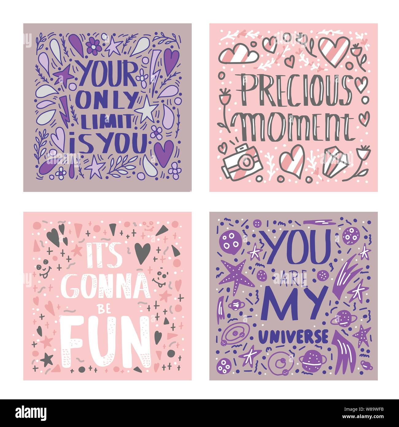 Positive messages Stock Vector Images - Alamy