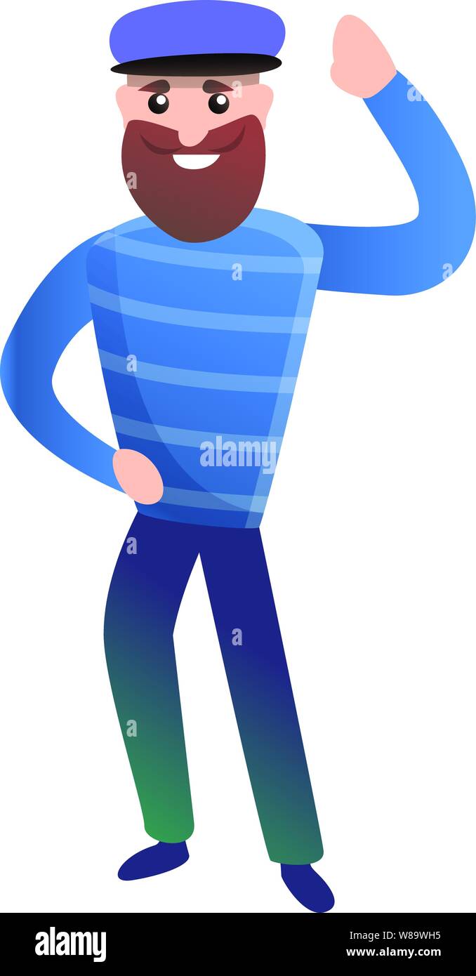 Sailor say hi icon. Cartoon of sailor say hi vector icon for web design ...