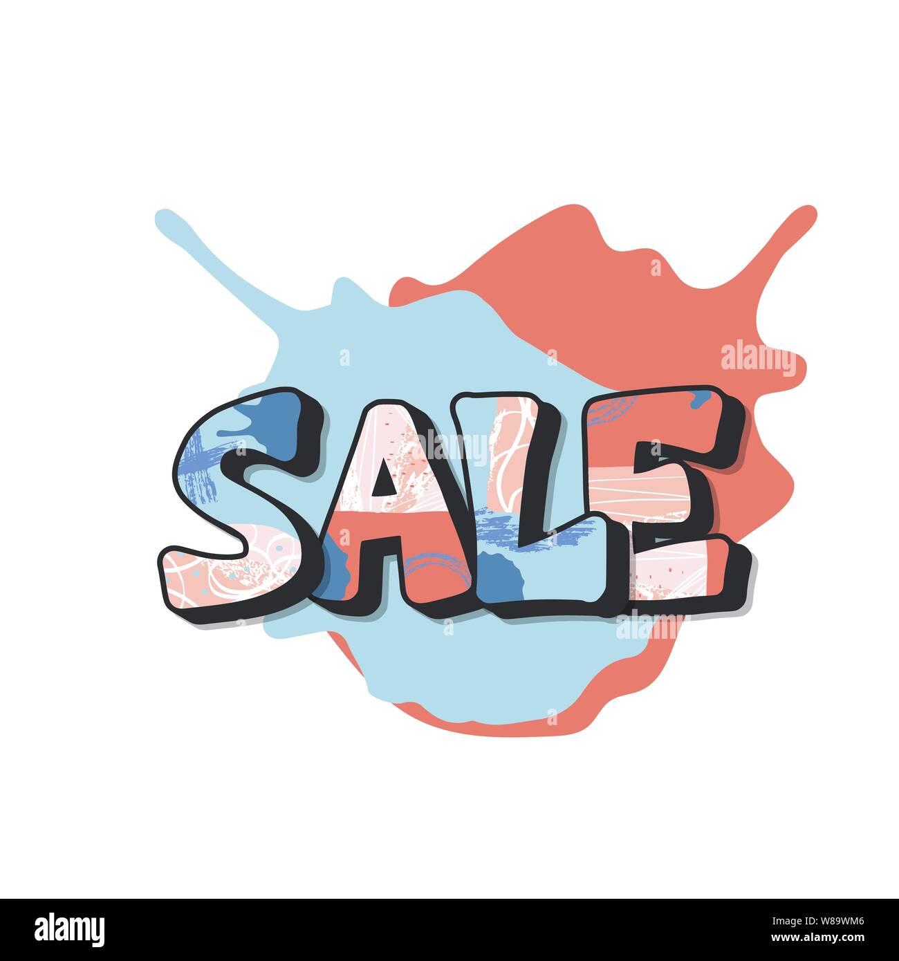 Sale text for promo isolated. Vector lettering Stock Vector Image & Art ...