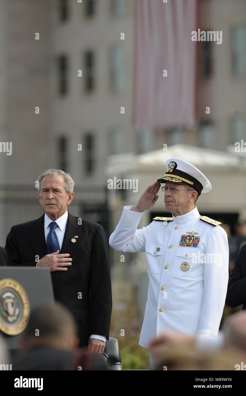 President George W. Bush and Chairman of the Joint Chiefs of Staff Adm ...