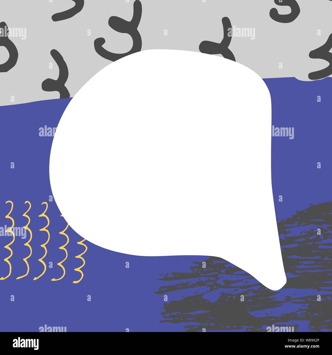 Collage blanks with speech bubble for social media. Template for text ...