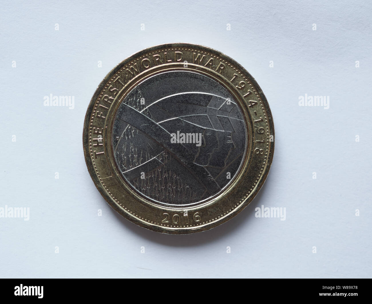 commemorative First World War 1914-1918 2 pounds coin money (GBP ...