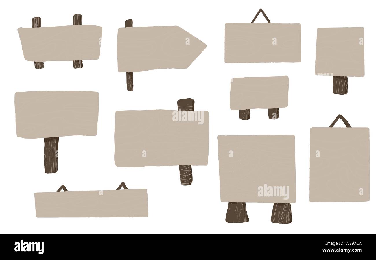 Set of sign plates isolated. Vector badges for text. collection of ...