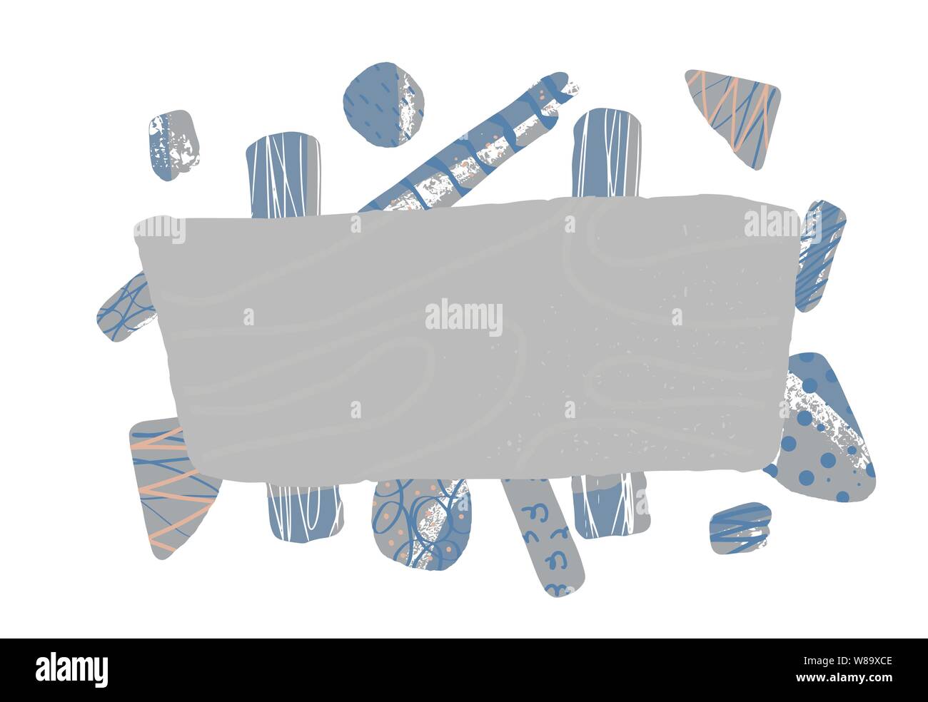 Sign plates with decoration. Vector badges for text. Banner template ...