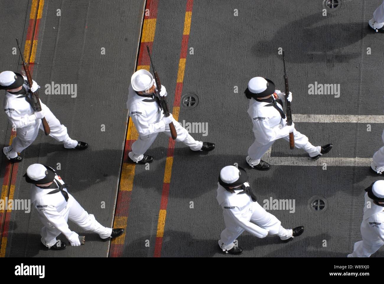 Ceremony aboard aircraft carrier hi-res stock photography and images ...