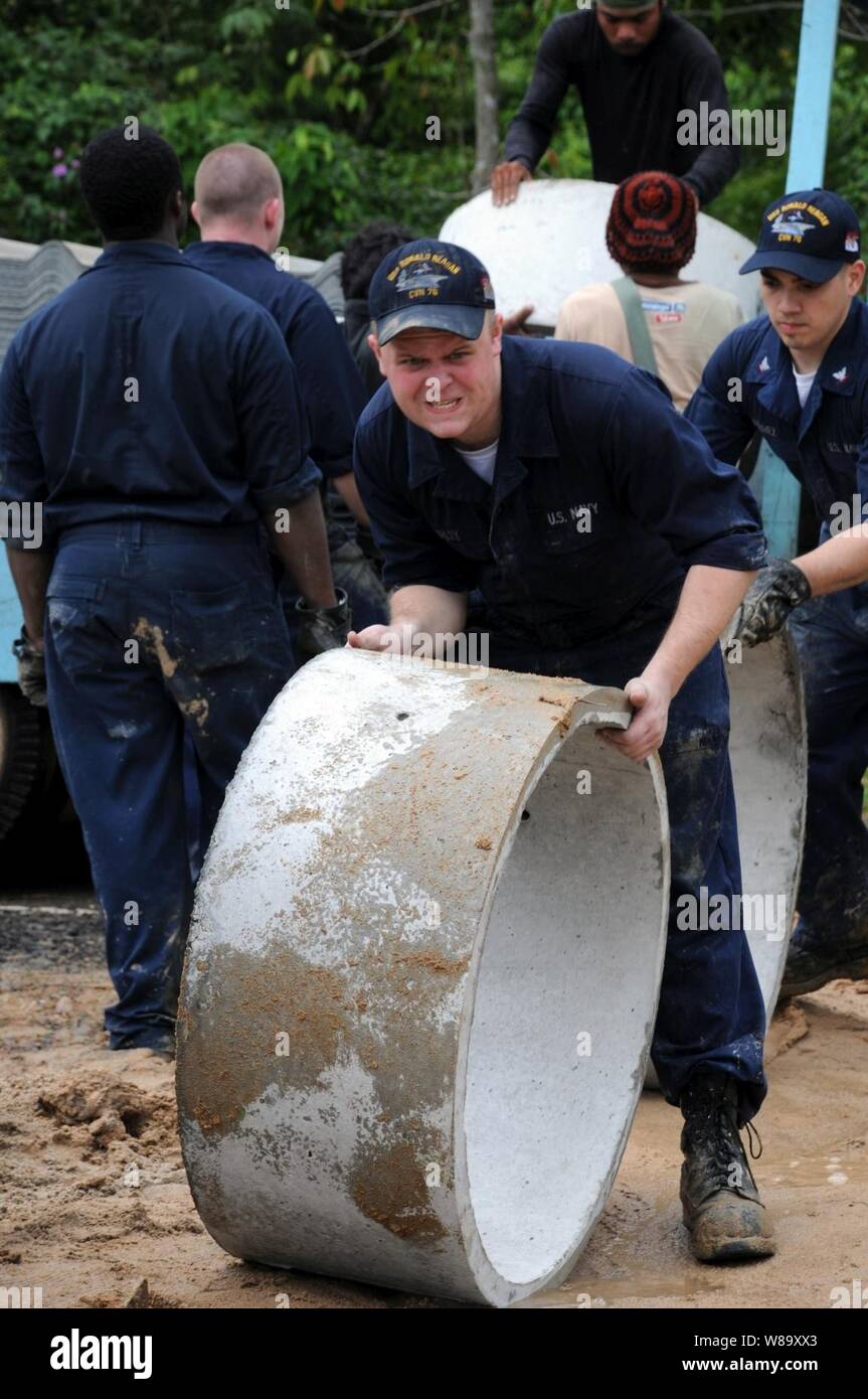 U.S. Navy Airman Thomas Curley, from the aircraft carrier USS Ronald ...