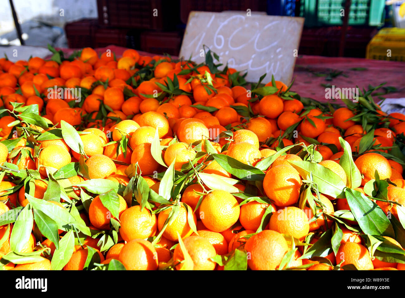 Fresh tangerines on the fresh market of Nabeul, Tunisia Stock Photo - Alamy