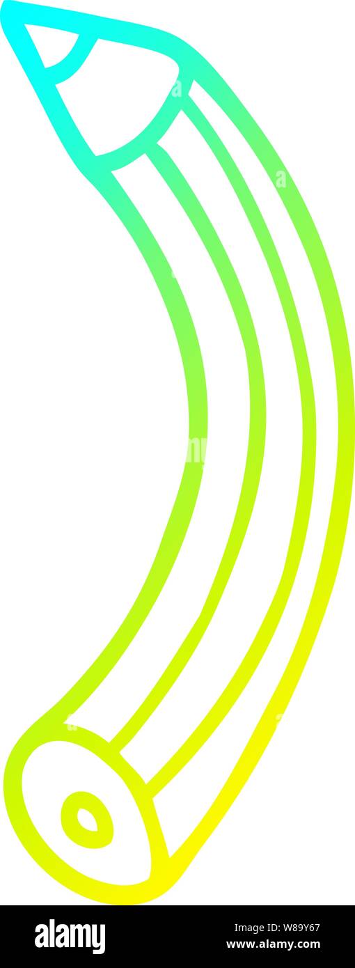cold gradient line drawing of a cartoon colored pencil Stock Vector ...