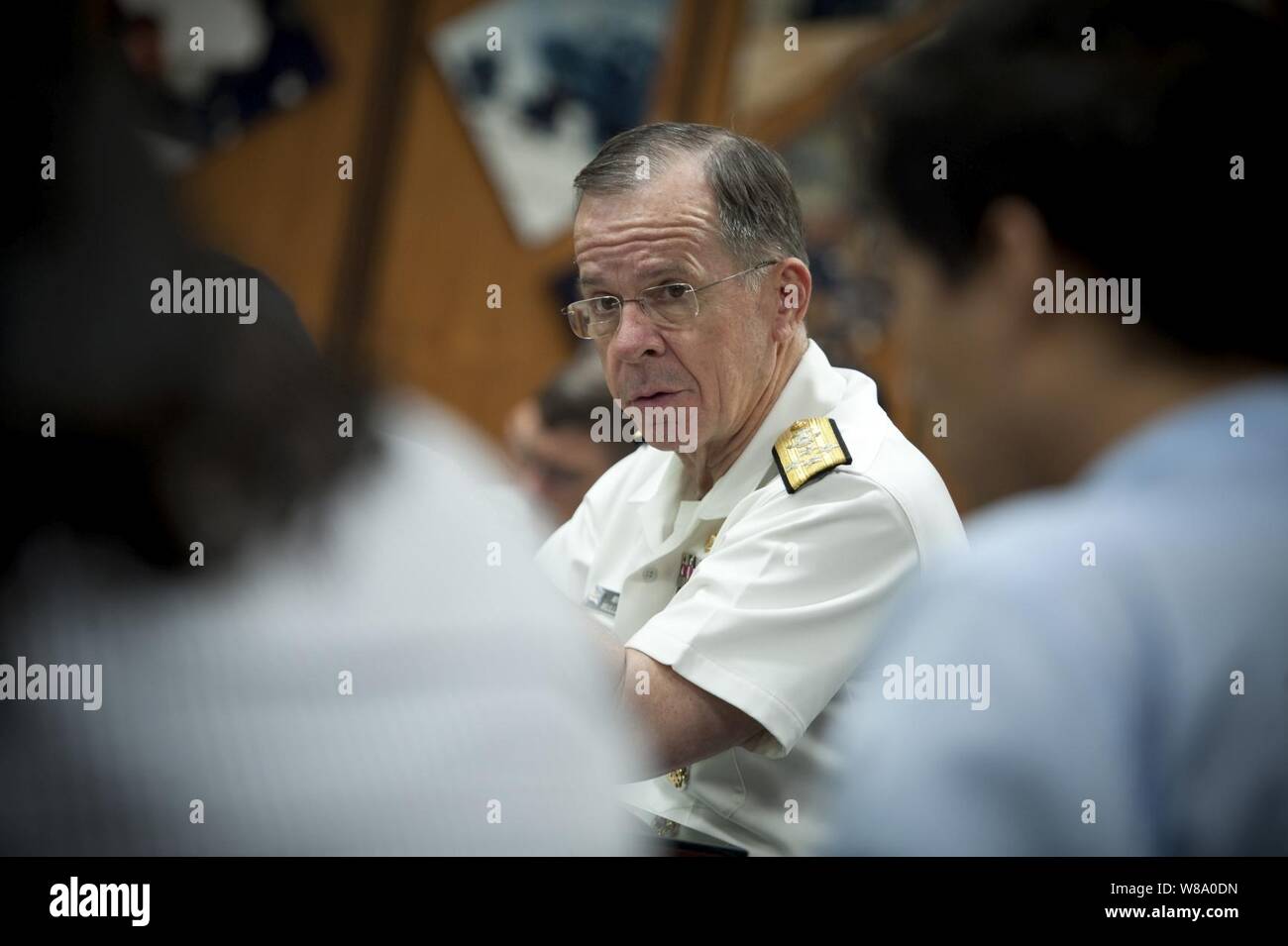 Chairman of the Joint Chiefs of Staff Adm. Mike Mullen addresses the ...