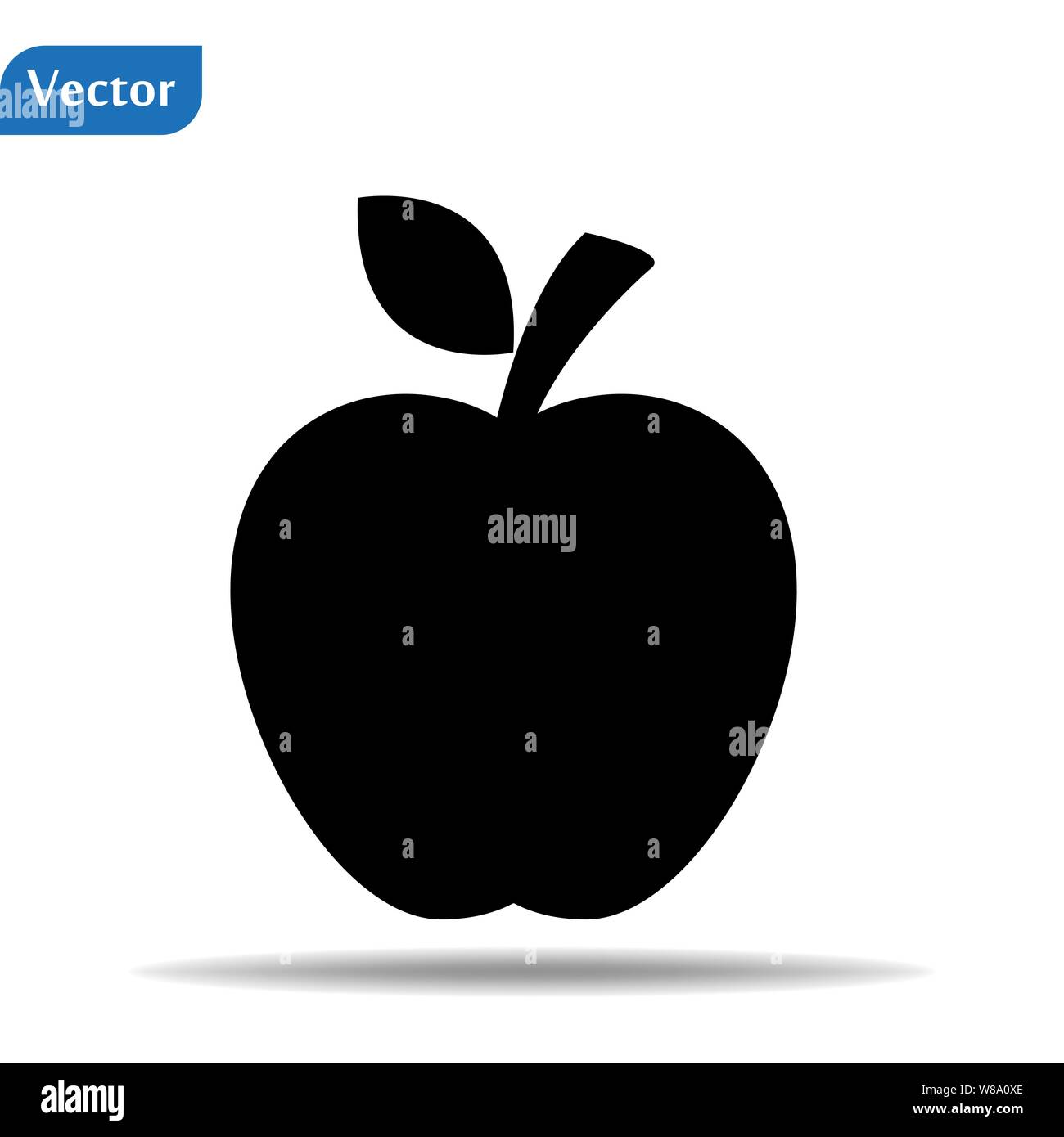 Apple Icon in trendy flat style isolated on grey background. Apple Icon ...