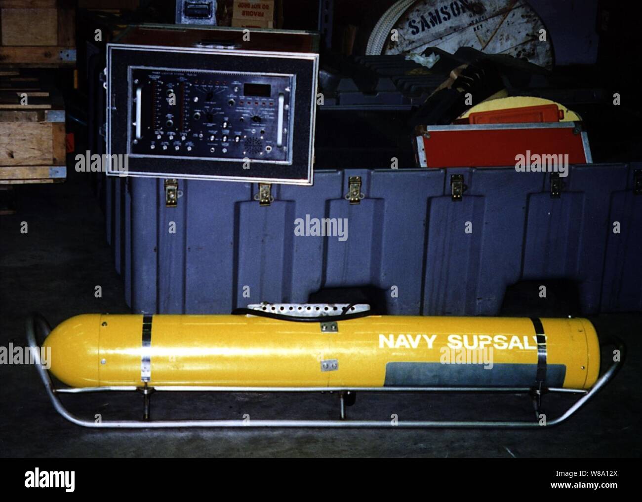 This Pinger Locator System is part of the Navy equipment being ...