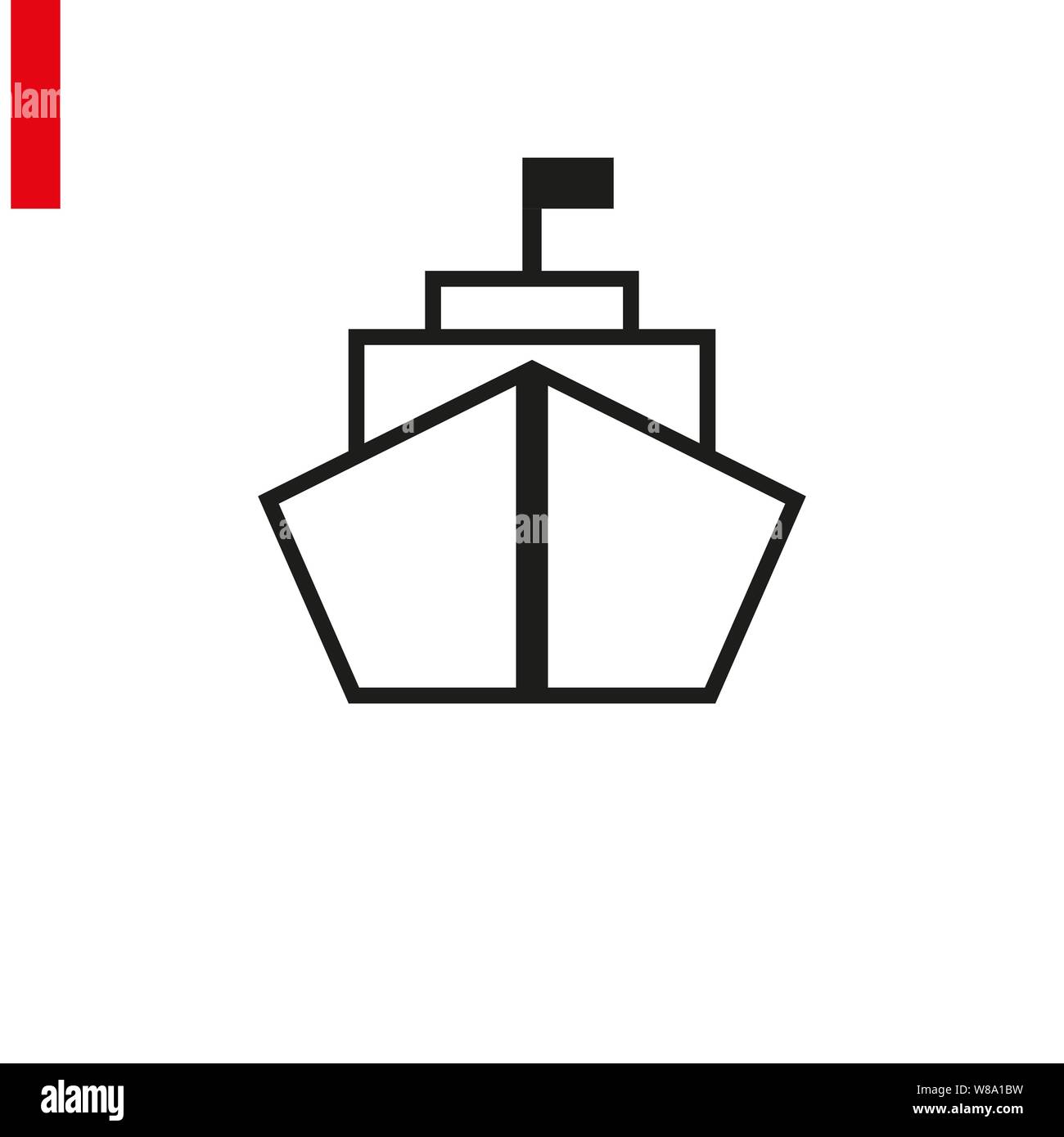ship isolated minimal icon. liner graph line vector icon for websites ...
