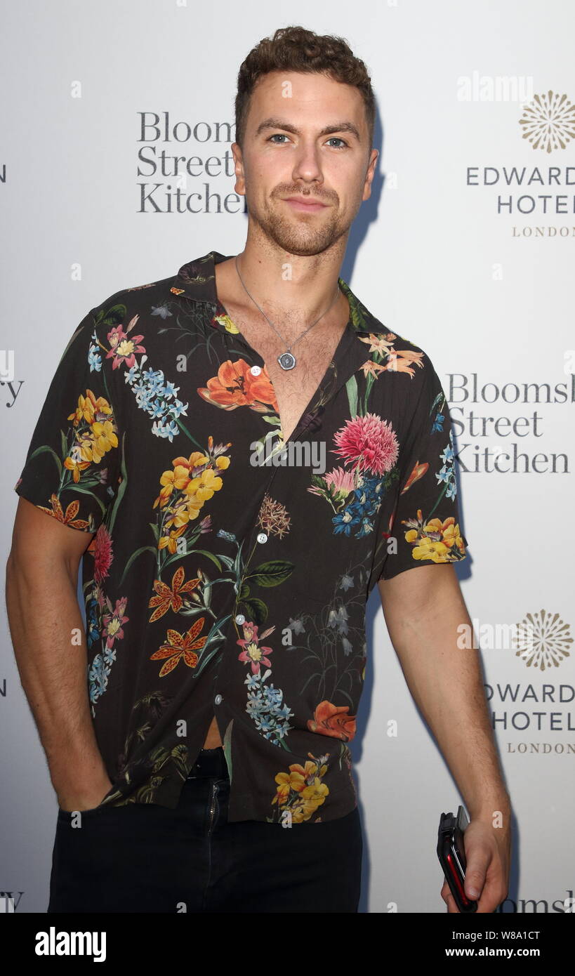 Richard Fleeshman arrives at the Bloomsbury Street Kitchen Restaurant ...