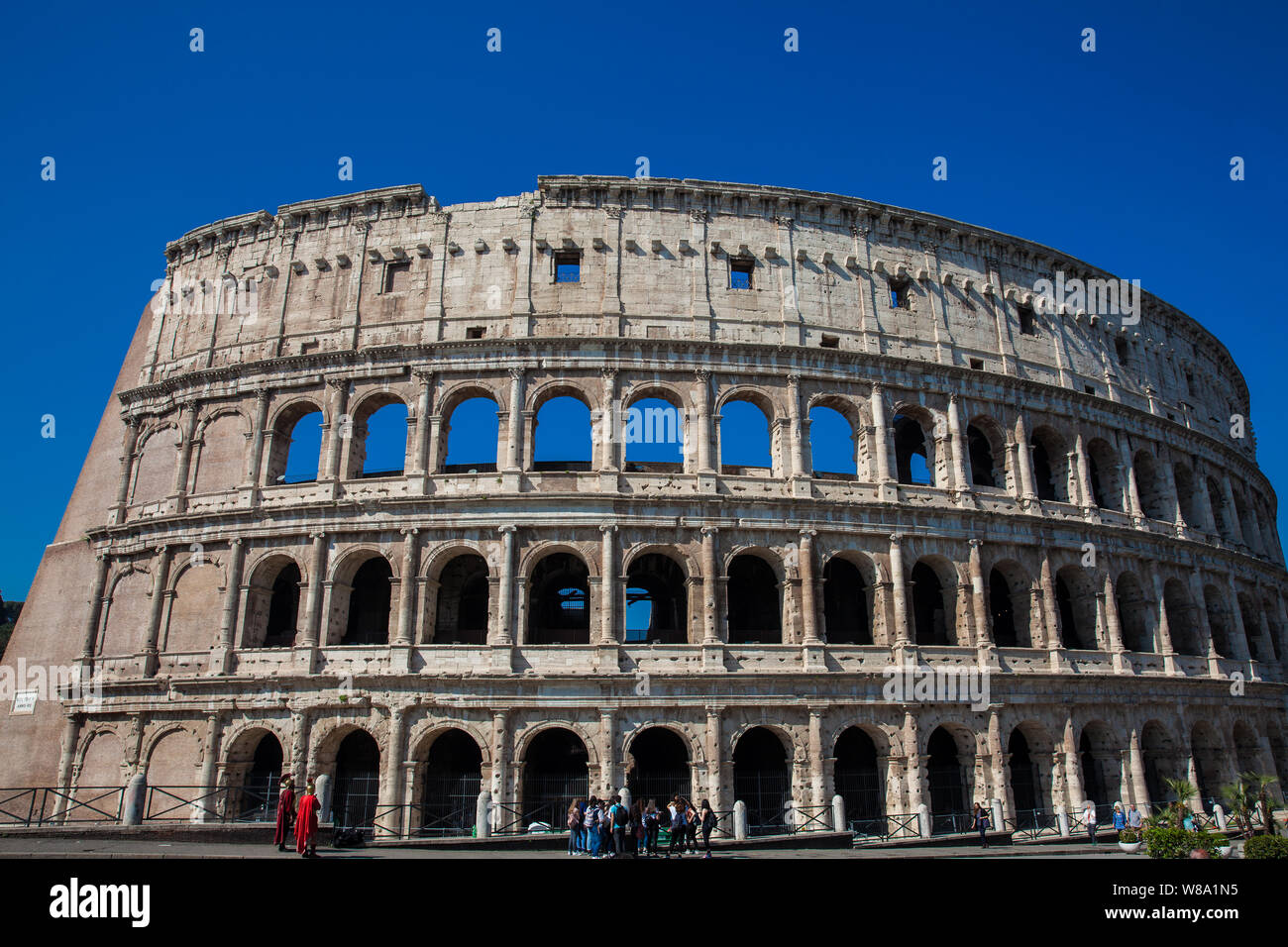 ROME, ITALY - APRIL, 2018: The famous Colosseum or Coliseum also known ...