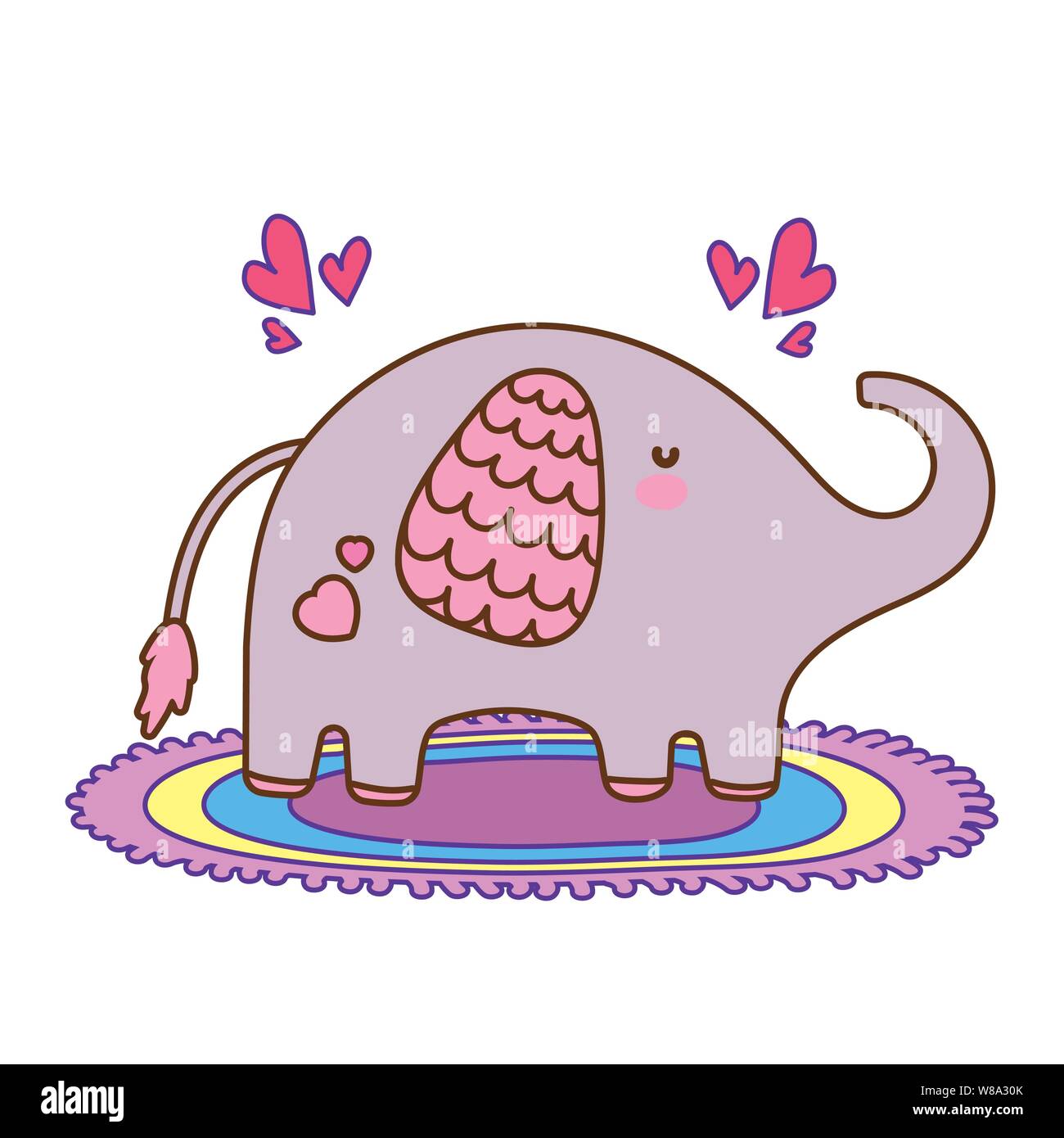 Elephant cartoon design, Animal cute zoo life nature and fauna theme ...