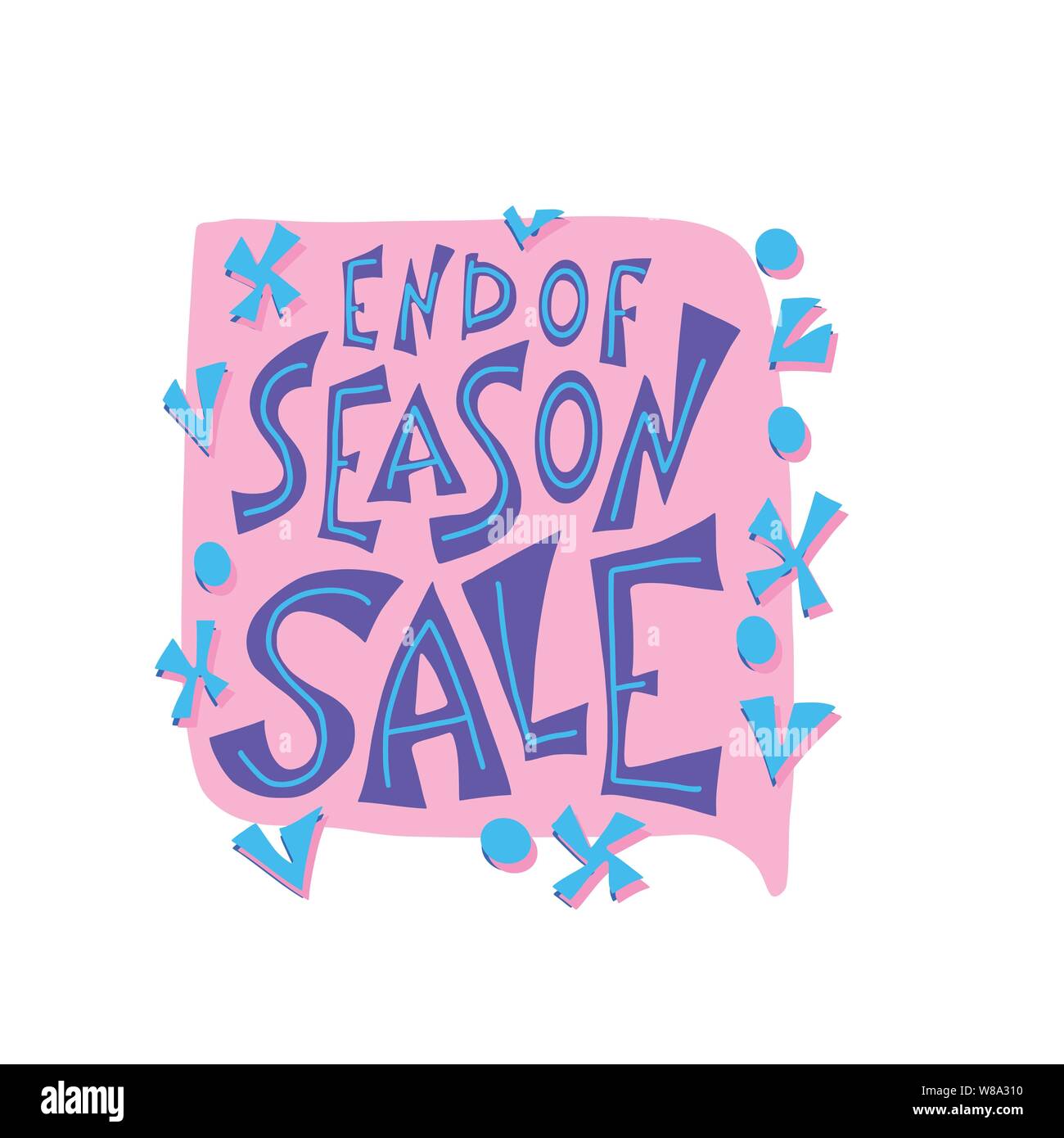 End of season sale vector phrase. Vector card template design with ...