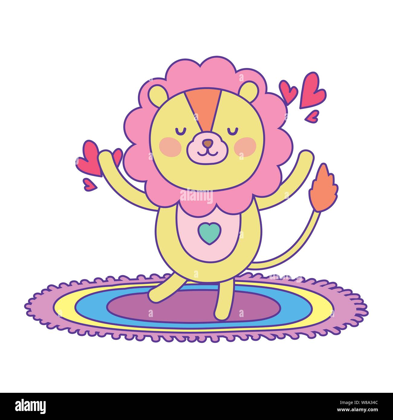 Lion cartoon design, Animal cute zoo life nature and fauna theme Vector ...