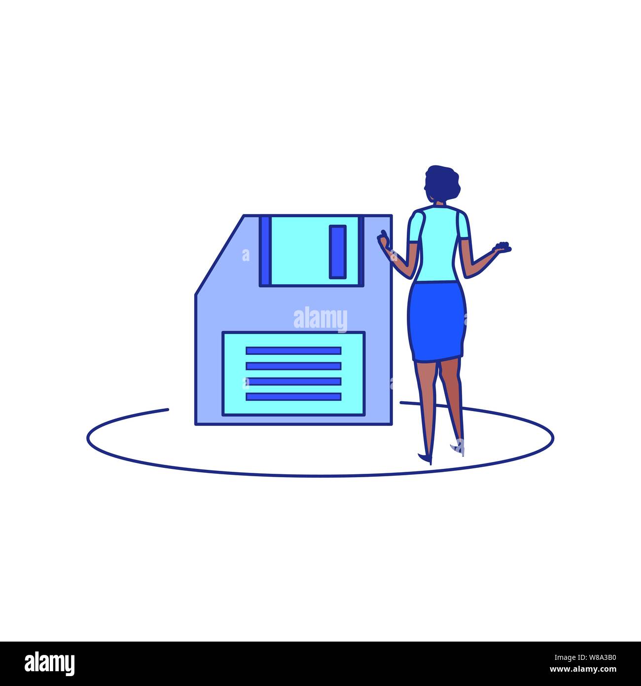 Woman female back african black afro Stock Vector Images - Alamy