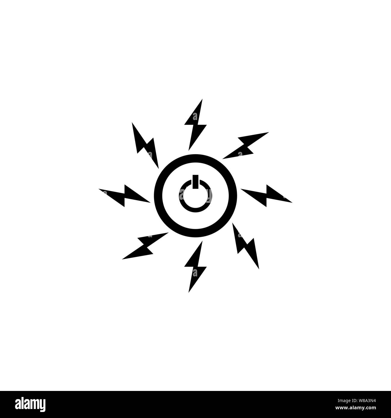power button icon. Logo element illustration.power button symbol design ...