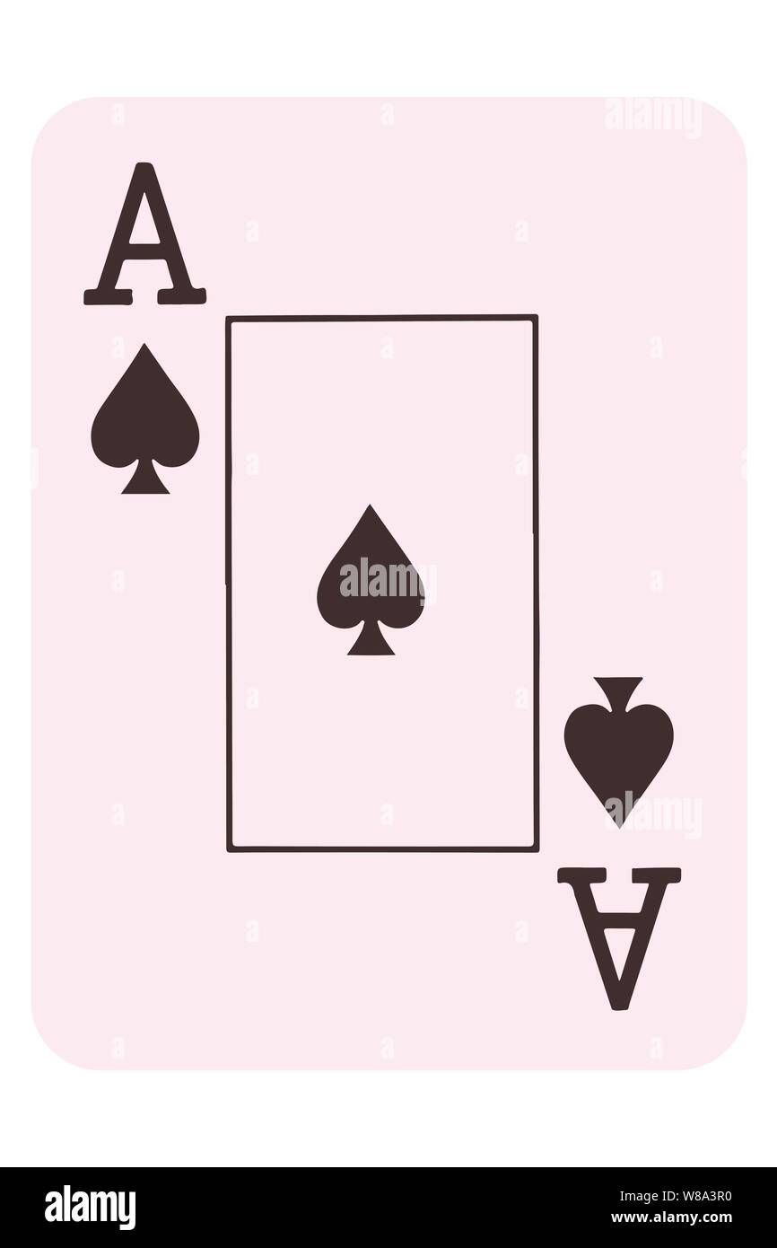 Ace of spades poker card vector illustration. EPS10 Stock Vector Image ...