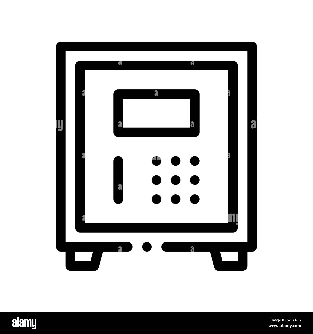 Electronic Safe Deposit Vector Thin Line Icon Stock Vector Image & Art ...