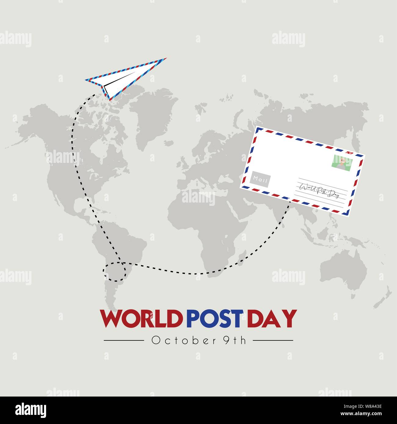 World Post Day Stock Vector Image & Art - Alamy