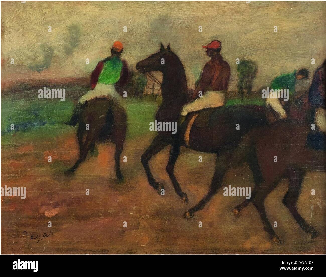 Degas - Before the Race, Circa 1888 Stock Photo - Alamy