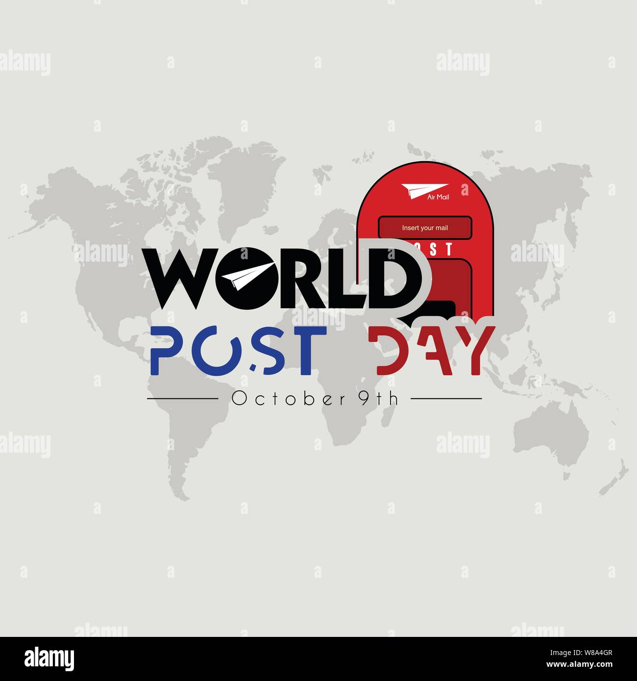 World post day box Stock Vector Images - Alamy