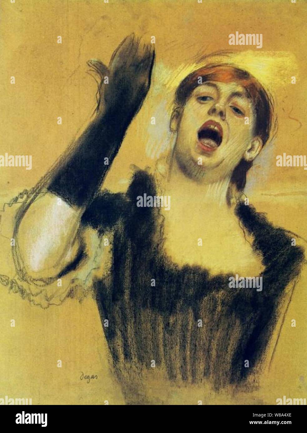 Degas - Singer with Glove, 1878 Stock Photo - Alamy