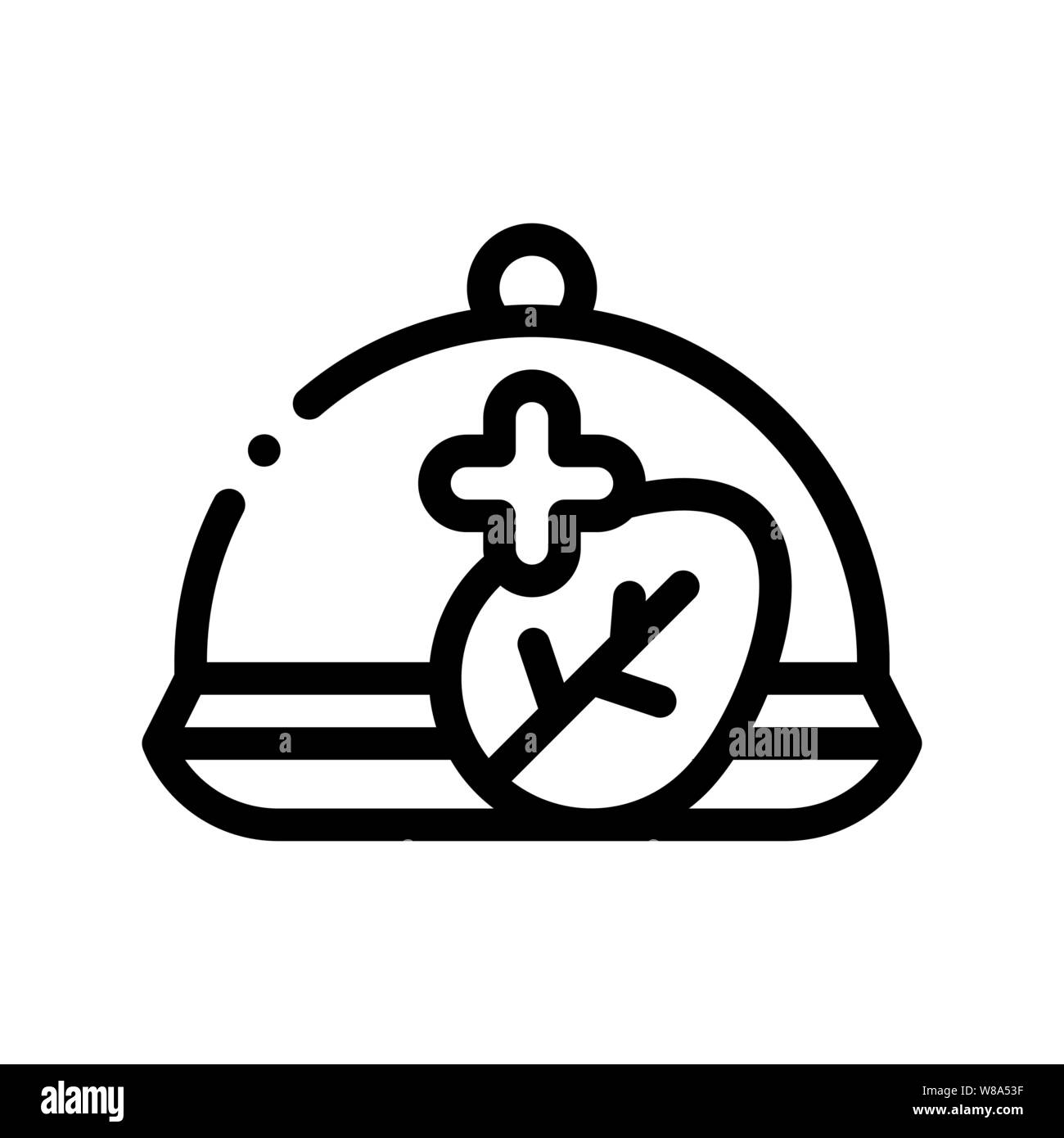 Restaurant Equipment Salver Dish Vector Sign Icon Stock Vector Image ...