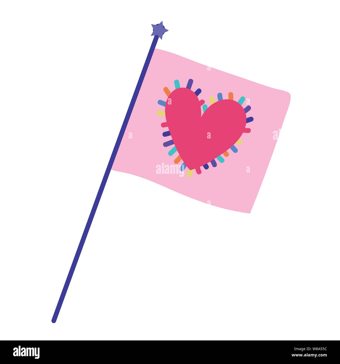 Heart flag design, Love passion romantic health wedding romance and ...