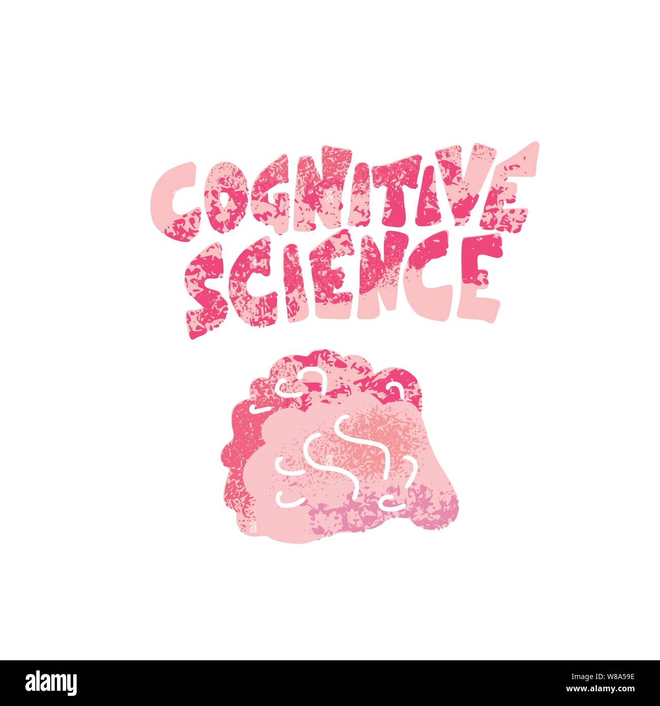Cognitive science emblem. Brain and stylized lettering Stock Vector ...