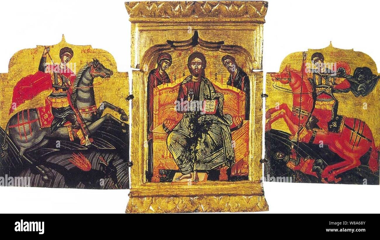 Deisus with St. George and Demetrius XVIII Stock Photo - Alamy