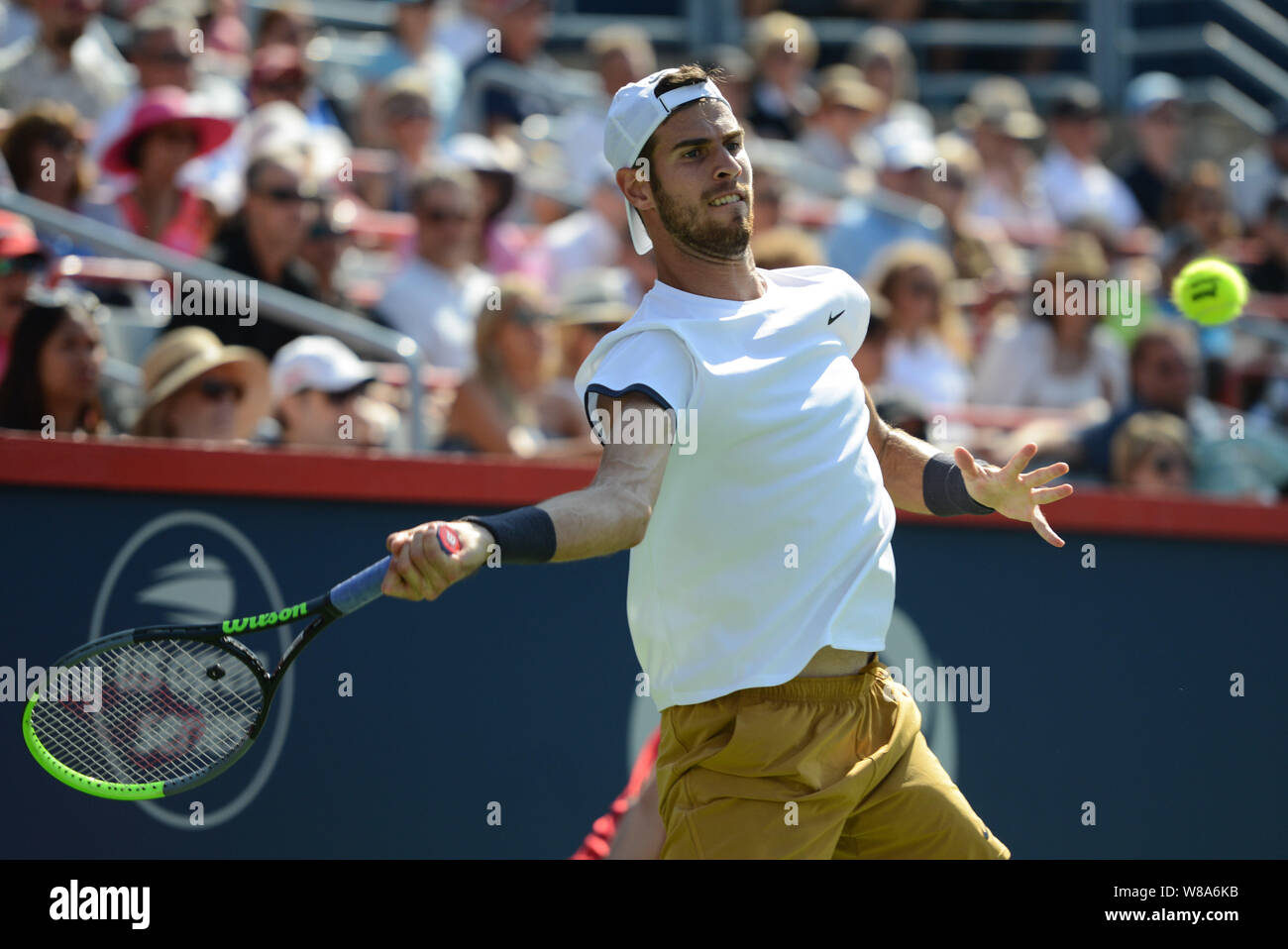 Montreal, Quebec, Canada. 8th Aug, 2019. KAREN KHACHANOV of Russia in ...