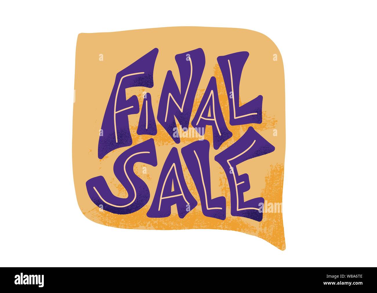 Final sale message with speech bubble. Vector promo concept. Banner ...