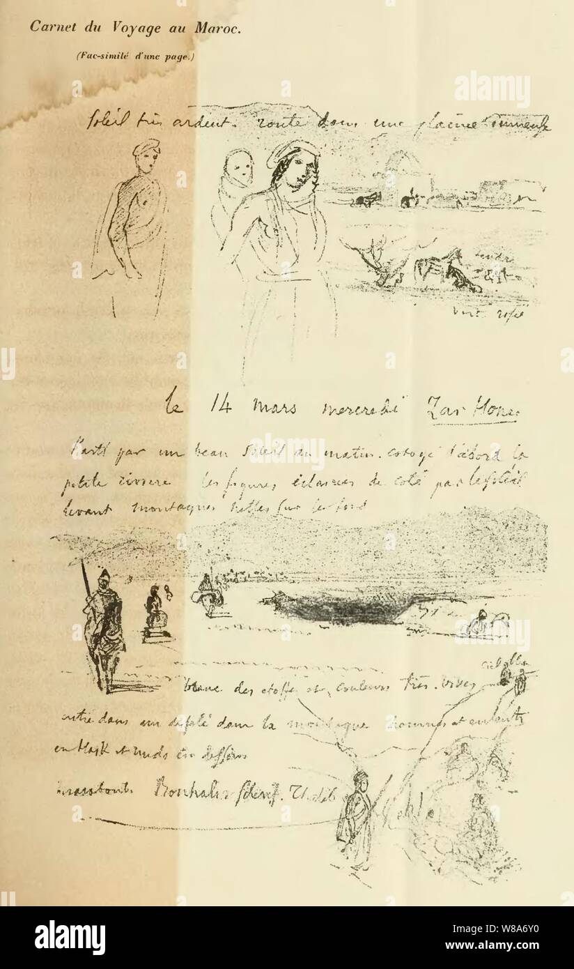 Delacroix - Journal, t. 1, éd. Flat et Piot, 2e éd, p. 243 Stock Photo ...