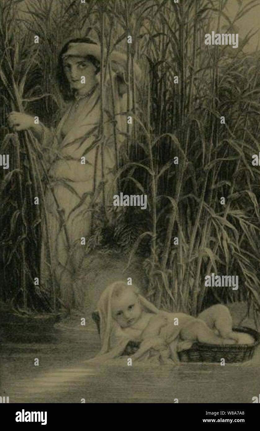 Delaroche Moses in the Bulrushes Stock Photo - Alamy