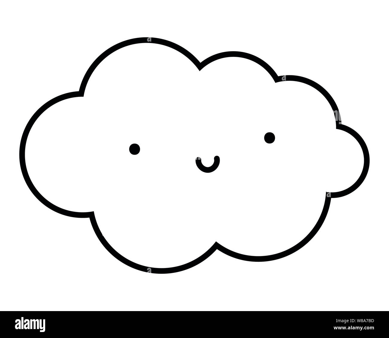Cloud cartoon design, Weather sky nature climate cloudy season and ...