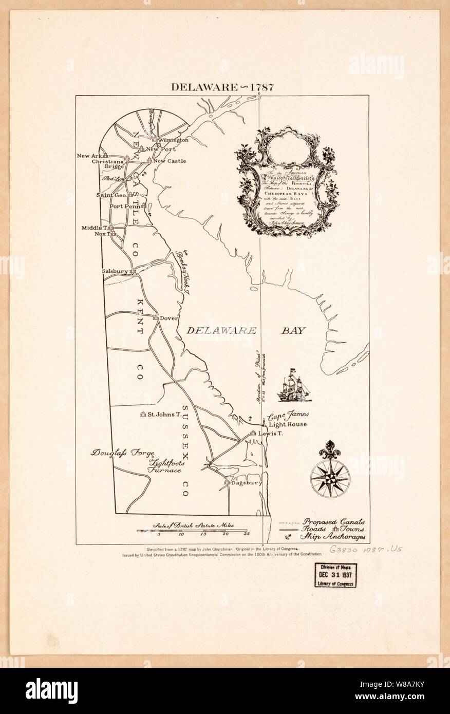 1787 delaware hi-res stock photography and images - Alamy